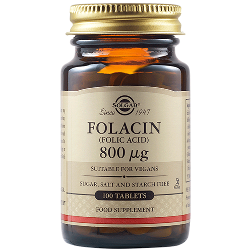 Solgar® | FOLACIN (FOLIC ACID) 800ΜG TABLETS