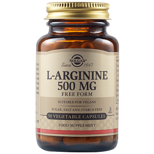 Solgar® | L-ARGININE 500 MG VEGETABLE CAPSULES
